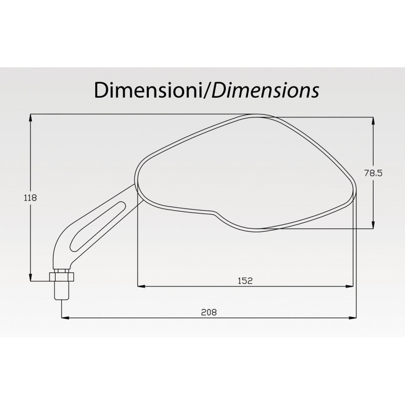 DPM Police Mirror Set for Honda NC700 NC750